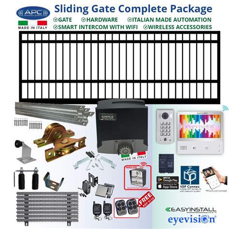 Complete M Sliding Gate Automation WiFi Package With Gate Hardware Gate Opener And Smart