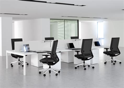 Matrix White Office Bench Desk