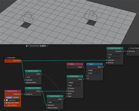 removing faces using the sample nearest node modeling blender artists community