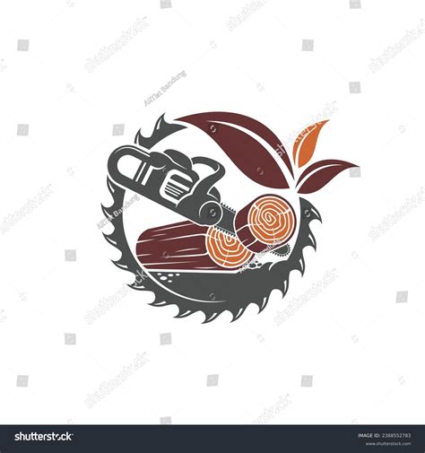 Tree Logging Logo Chainsaw Concept Stock Vector Royalty Free 2388552783 Shutterstock