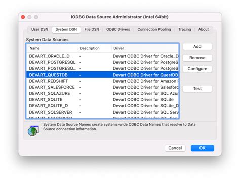 Questdb Delphi Odbc Connection Driver Download Connector For Integration And Sync