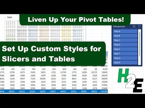Create Pivot Table Styles YouTube