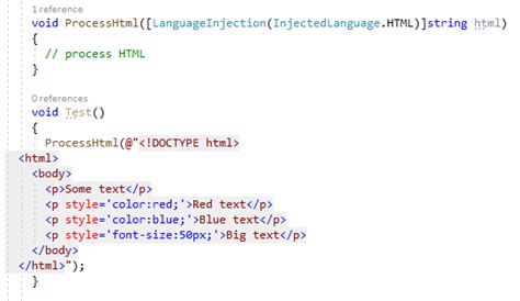 Language Injections In C Jetbrains Rider