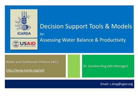 Decision Support Tools And Models