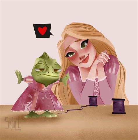 Rapunzel And Pascal 💜🩷 Credits Artofseda On Instagram In 2025