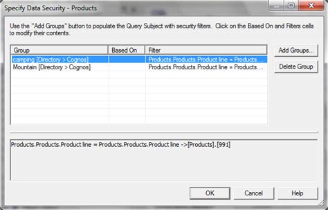 Cognossimplified Applying Security In Cognos Framework Manager