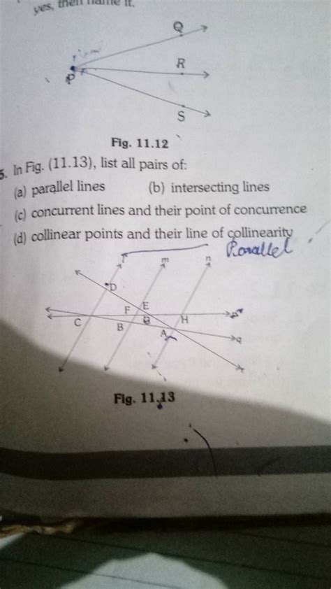 fig 11 12 in fig 11 13 list all pairs of a parallel lines b int