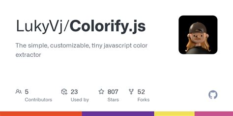 Github Lukyvjcolorifyjs The Simple Customizable Tiny Javascript Color Extractor