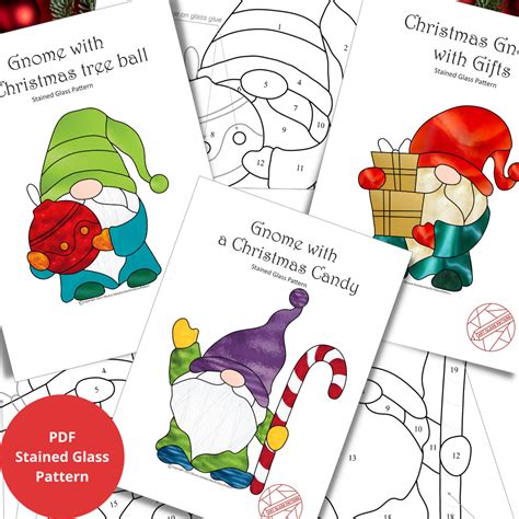 Simple Gnome Stained Glass Patterns Free Printable Printable Pattern