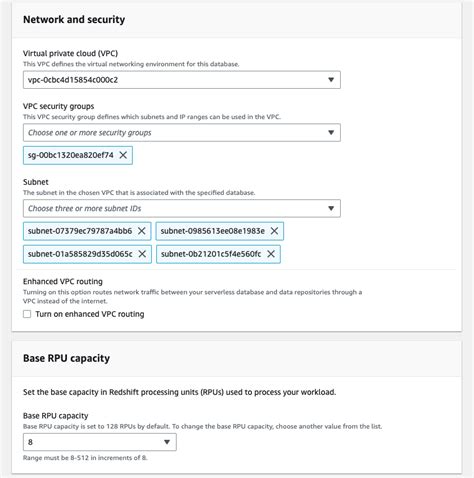 Redshift Serverless Create Workspace Fails With No Free Ip Address Available Aws Repost