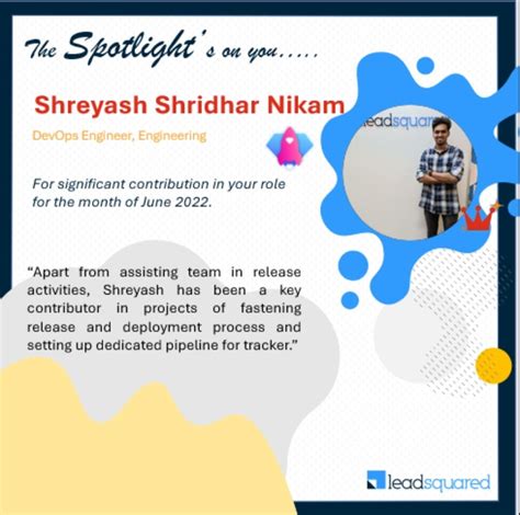 Shreyash Nikam On Linkedin Leadsquared Work Team Devops