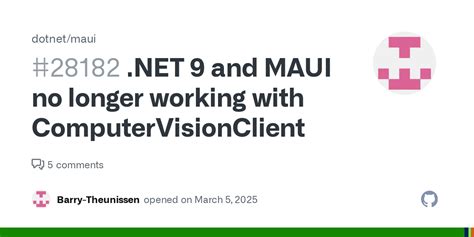 Net 9 And Maui No Longer Working With Computervisionclient · Issue