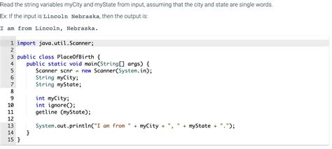 Solved Read The String Variables MyCity And MyState From Chegg Com