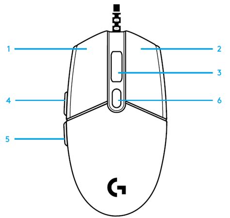 Logitech G102 G203 Lightsync Gaming Mouse User Guide