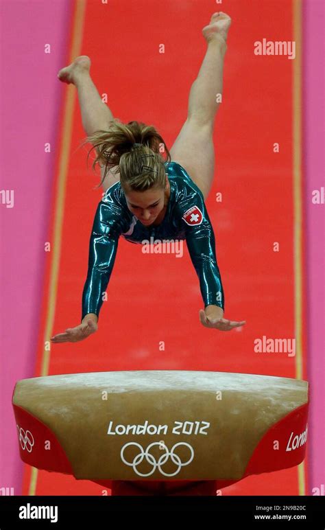 Swiss Gymnast Giulia Steingruber Performs On The Vault During The