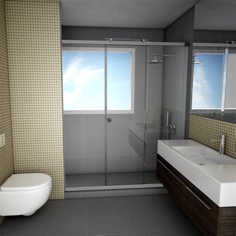 Καμπίνα μπάνιου ανοιγόμενη μονόφυλλη με ένα σταθερό