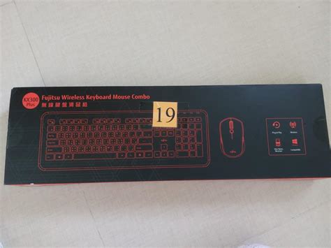 Fujitsu Wireless Keyboard And Mouse 電腦＆科技 電腦周邊及配件 電腦鍵盤及相關產品 Carousell