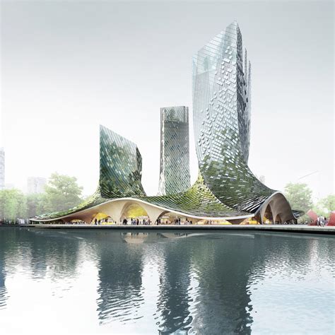 Xtu Architects Proposes Algae Covered Towers For Hangzhou