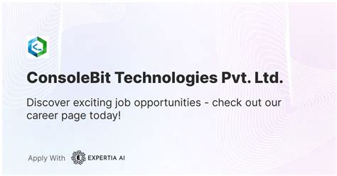 Consolebit Technologies Pvt Ltd Career Page Jobs