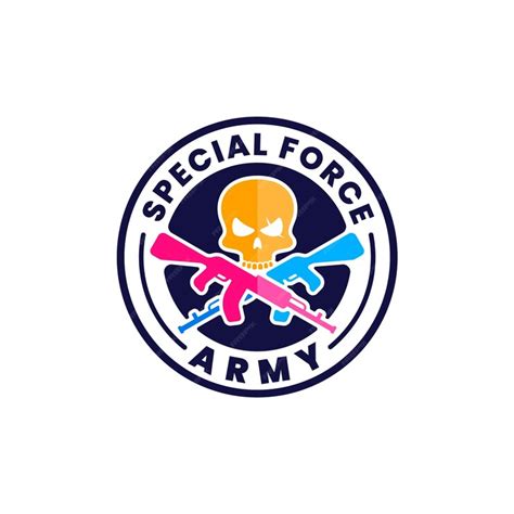 손으로 그린 육군 로고 디자인 무료 벡터