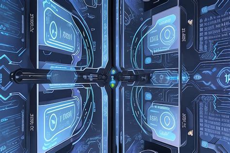 Premium Photo Futuristic Quantum Data Encryption Lab