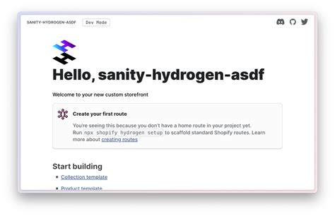 Creating A Hydrogen Front End Sanity And Shopify With Hydrogen Sanity Learn