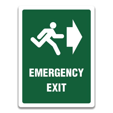 EMERGENCY EXIT LEFT SIGN Safety Sign And Label