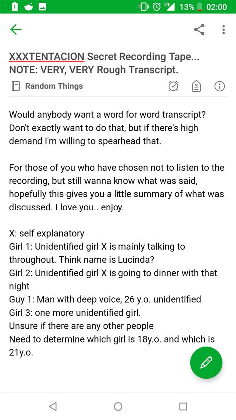 A VERY VERY ROUGH Transcript Of The Recent Secret Recording Would Anybody Like A Word For Word