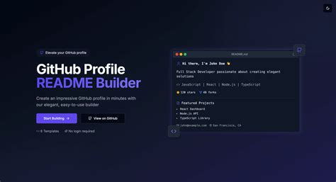 Github Profile Readme Builder