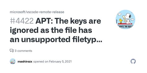 Apt The Keys Are Ignored As The File Has An Unsupported Filetype With