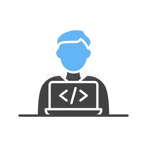programmer icon vector isolated on white background logo concept of
