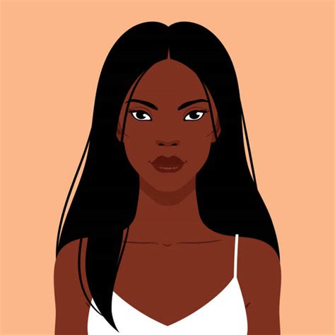 Girl With Straight Hair Clipart