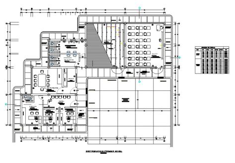 Single Story Office Building Structure 2d View Cad Construction Unit Layout Autocad File