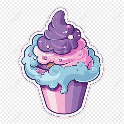 핑크 클립 아트와 컵 케이크 스티커 벡터상표 Png 일러스트 무료 다운로드 Lovepik