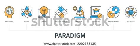 Paradigm Concept Icons Philosophy Science Theory Stock Vector Royalty