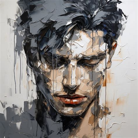 Abstract Face Of Man Poster Abstract Art Print Downloadable Prints