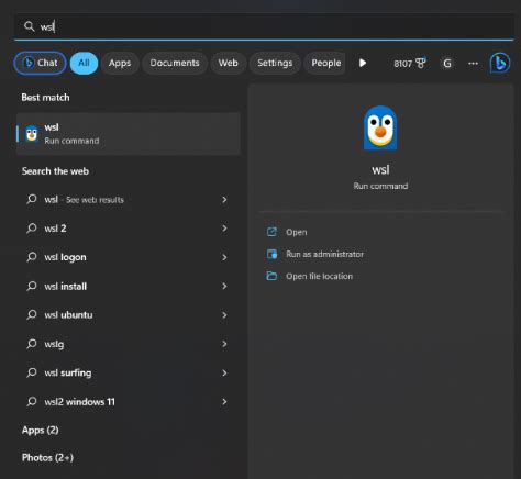 Container 1 WSL