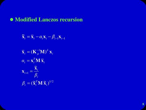 Ppt Eigensolution Method For Structures Using Accelerated Lanczos