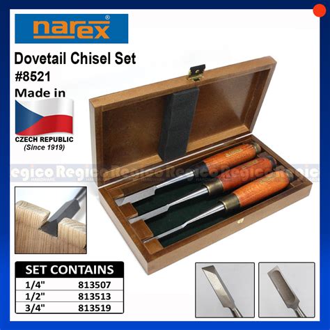 Narex Dovetail Chisel Set 8521 Regico Hardware Lazada PH