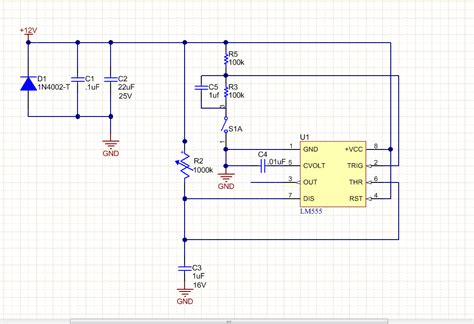 LM555 Monostable Mode Not Working