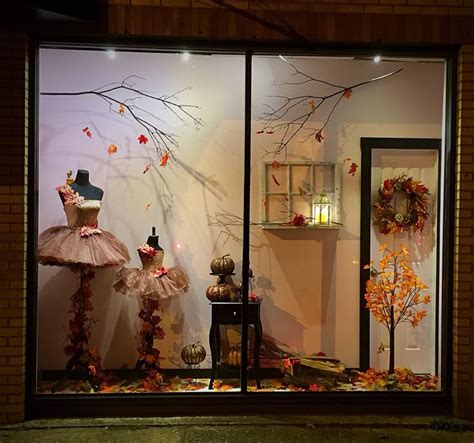 Pin By Cathryn Curtis On Autumn Window Display Autumn Window Display Window Display Visual