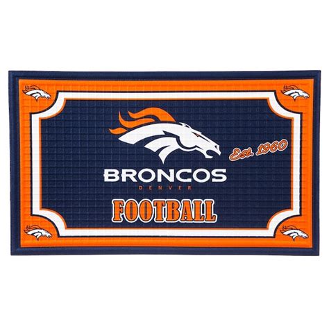 Team Sports America Denver Broncos 2 Ft X 3 Ft Interlocking Blue