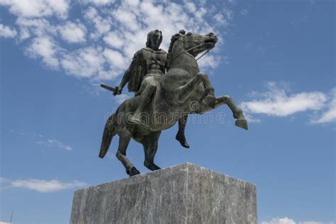 Alexander The Great Statue On The Waterfront In Thessaloniki Greece