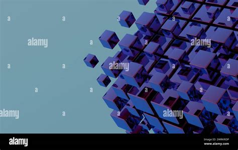 Simplified Blockchain Depicted Through Stylized Geometric Shapes Offering A Modern And Abstract