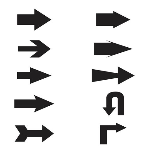 10 Arrow Symbols Vector Illustration 24814115 Vector Art At Vecteezy