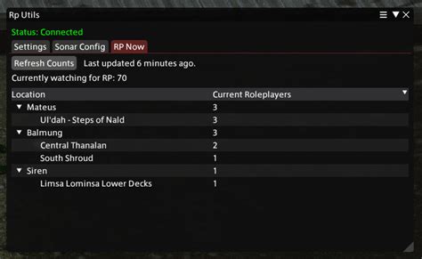 Rputils Dalamud Plugin Or Roleplay Sonar Erahsae Ffxiv On Tumblr