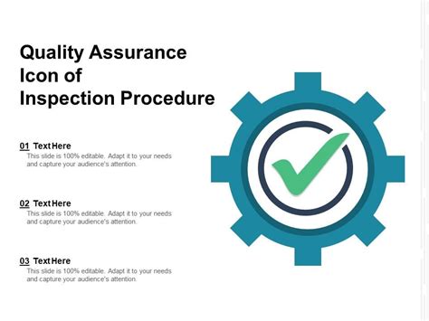 Quality Assurance Icon Of Inspection Procedure Ppt Powerpoint Presentation