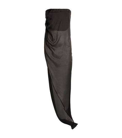 Womens Rick Owens Black Asymmetric Lido Long Top Harrods Uk