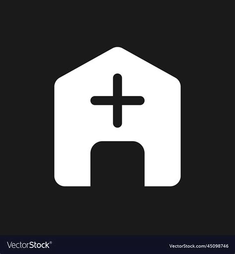 Add Address Dark Mode Glyph Ui Icon Royalty Free Vector