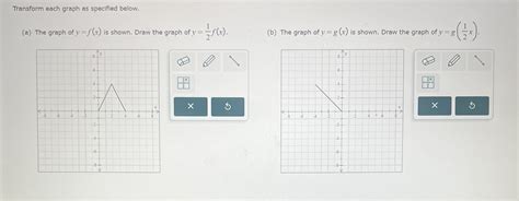 Solved Transform Each Graph As Specified Belowa ﻿the